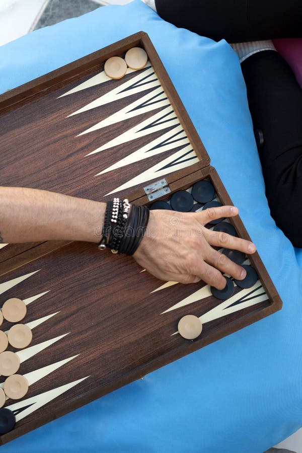 Two Friends Playing Backgammon at Home Stock Photo - Image of playing ...