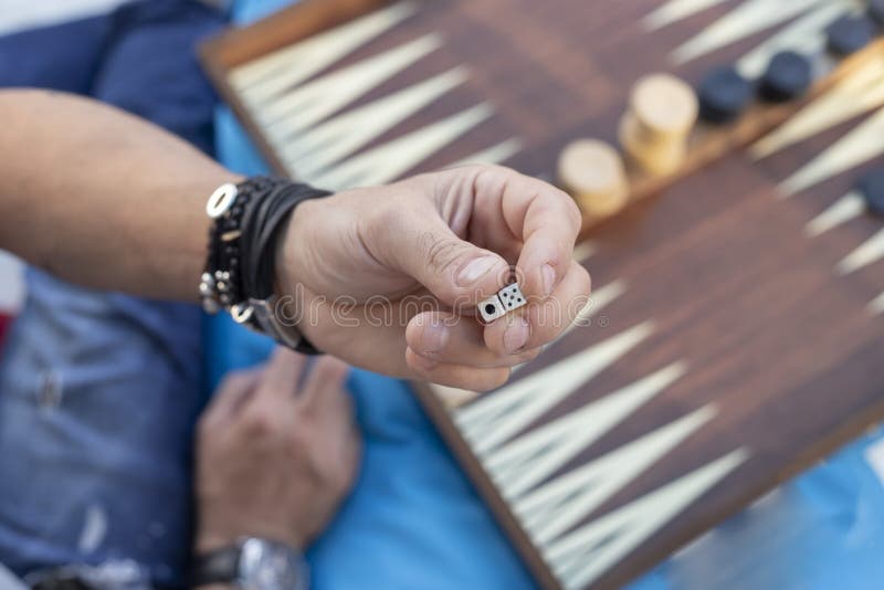 Two Friends Playing Backgammon at Home Stock Image - Image of board ...