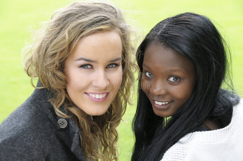 Two friends smiling stock image. Image of caucasian, summer - 17029507