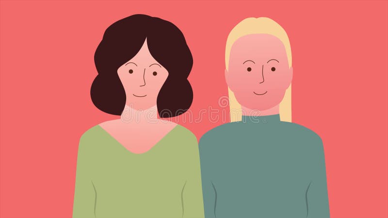 Two Friends Together. Animation 2D Stock Footage - Video of lifestyle ...
