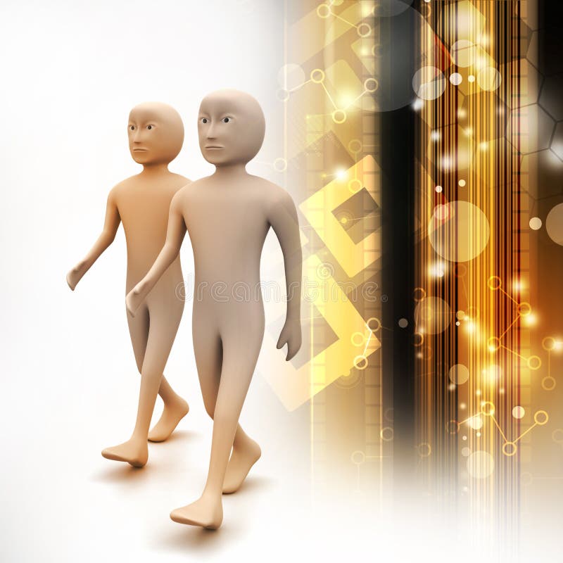 Two friends walk together stock illustration. Illustration of business ...