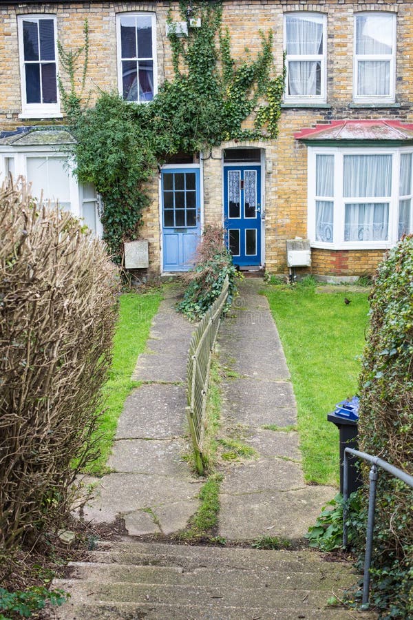 Footpath in Front of Terrace Houses in Kent Stock Photo - Image of ...