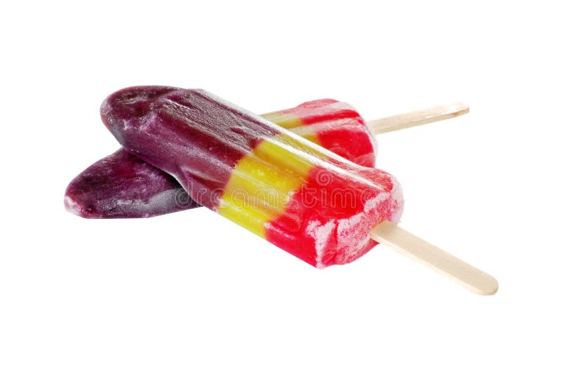 Two Frosty Colorful Popsicles Stock Photo - Image of treat, cherry ...