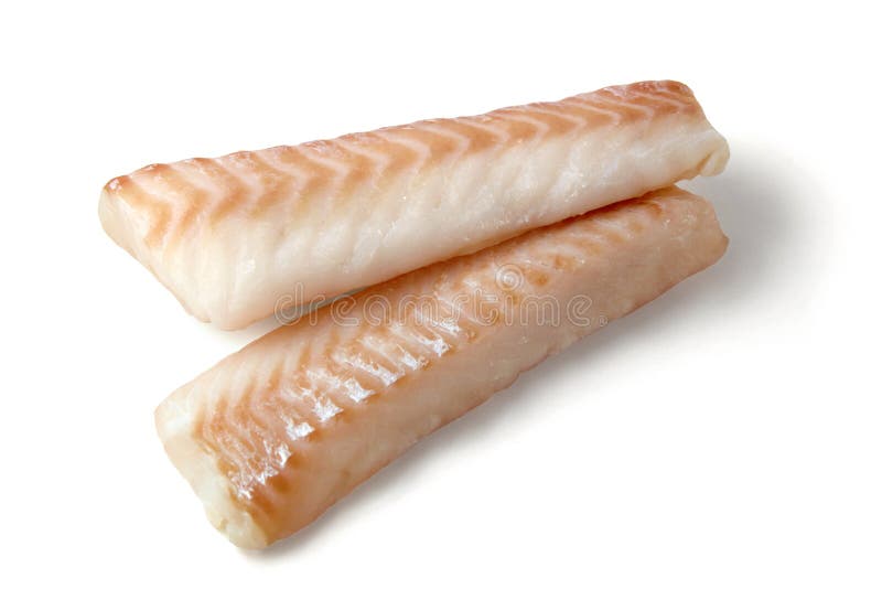 Two Frozen Cod Fillets Isolated White Background Stock Photos - Free ...