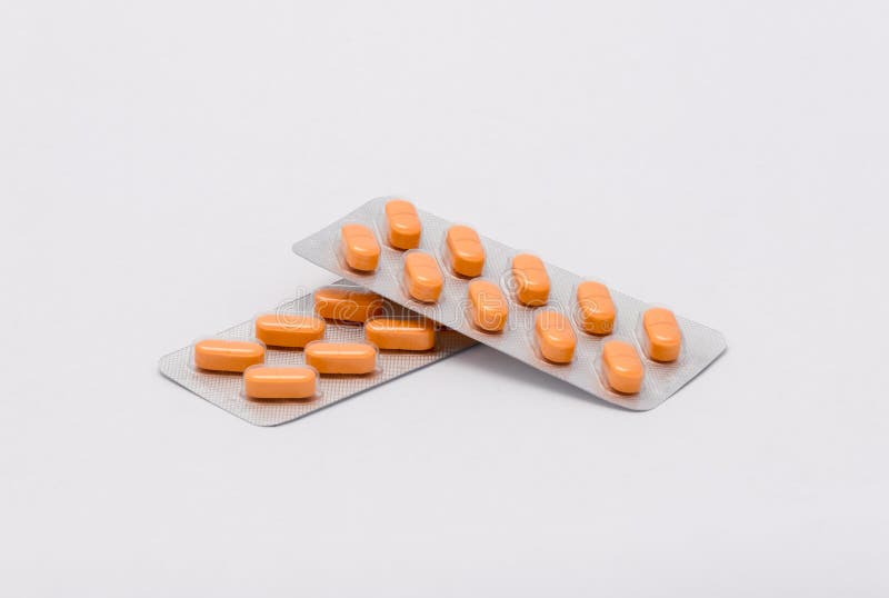 Two Full Sealed Packages - One with Orange Rectangular Pills and One ...