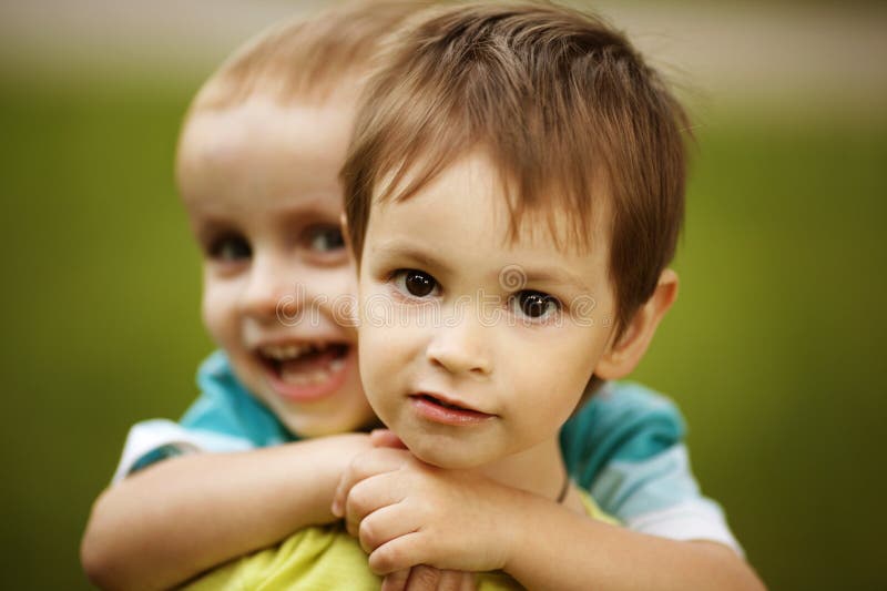 Two funny boys stock image. Image of hands, family, handsome - 28246615