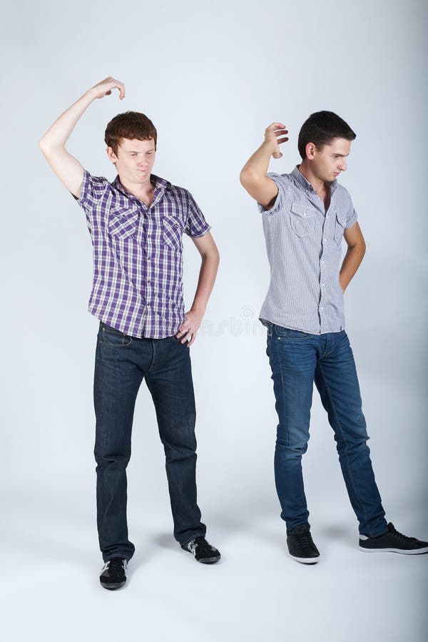 Two Funny Boys Fooling Around Stock Image - Image of isolated, young ...