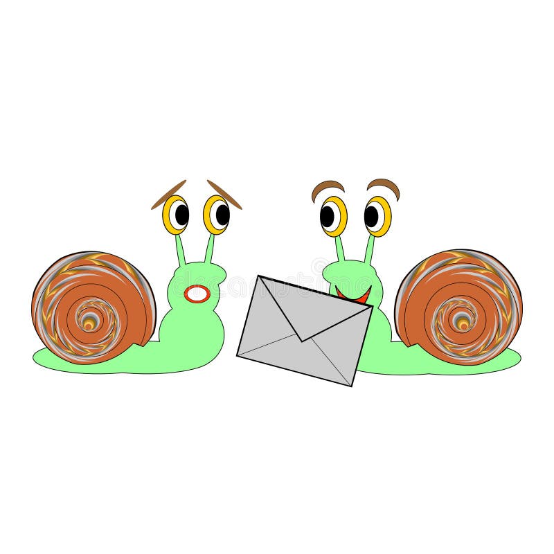 Animated snails stock illustration. Illustration of nature - 14548787