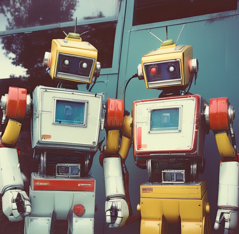 Couple of Robots in Romantic Conversation. AI Technology and Innovation ...