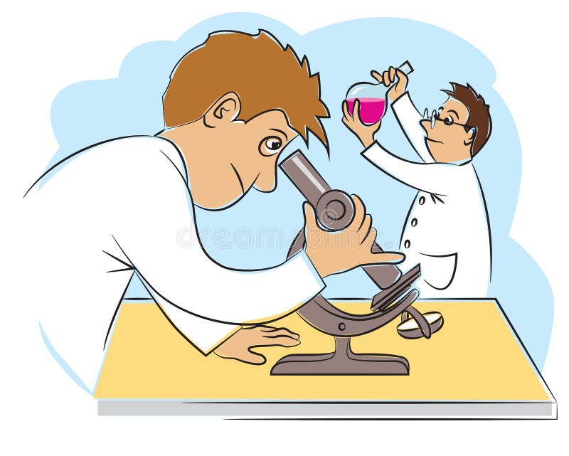 Set of Funny Mad Scientists in Lab Coats Stock Vector - Illustration of ...