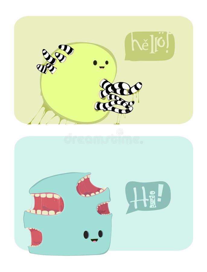 Two Funny Vector Characters Stock Vector - Illustration of animal ...