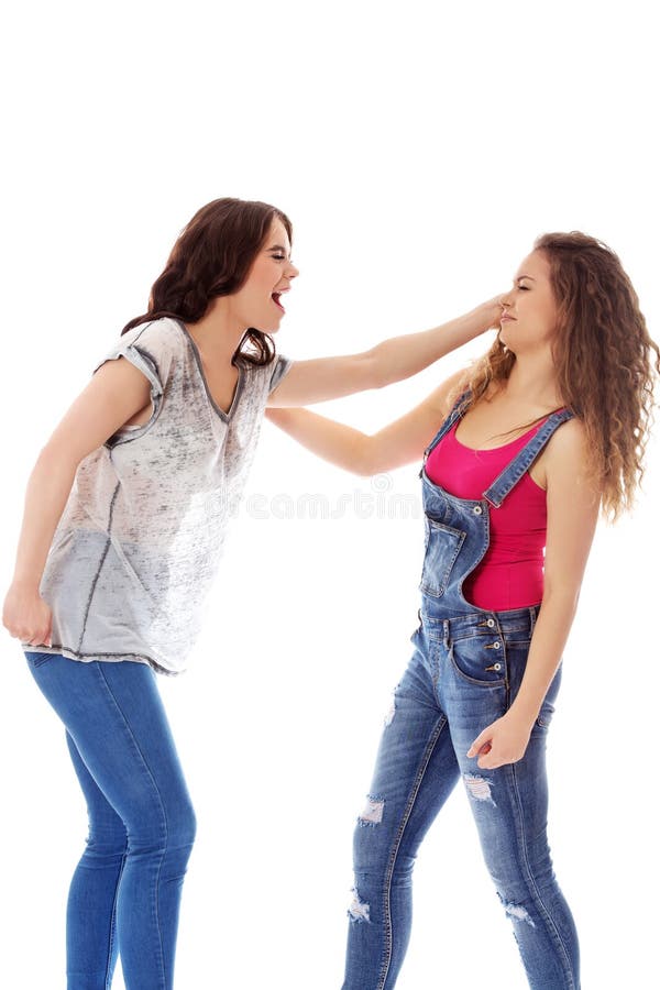Two Furious Women Fighting and Screaming Stock Photo - Image of anger ...