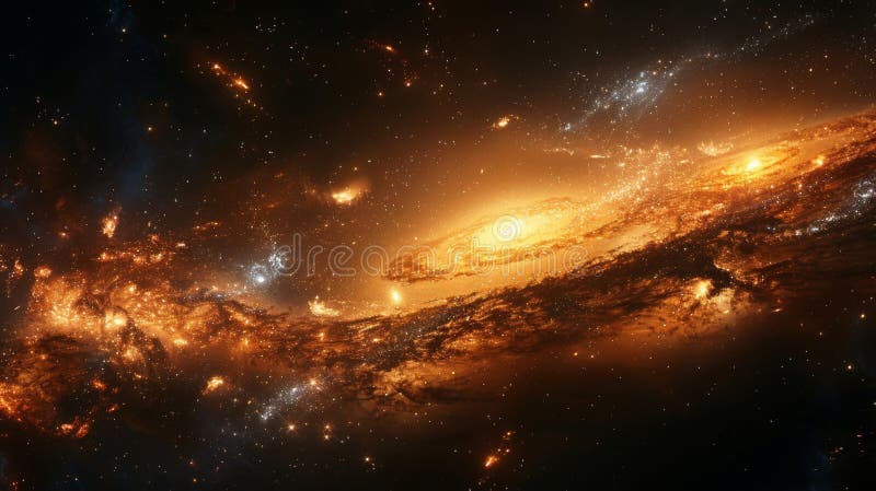 Two Galaxies Colliding and Merging Together Highlighting How Even ...