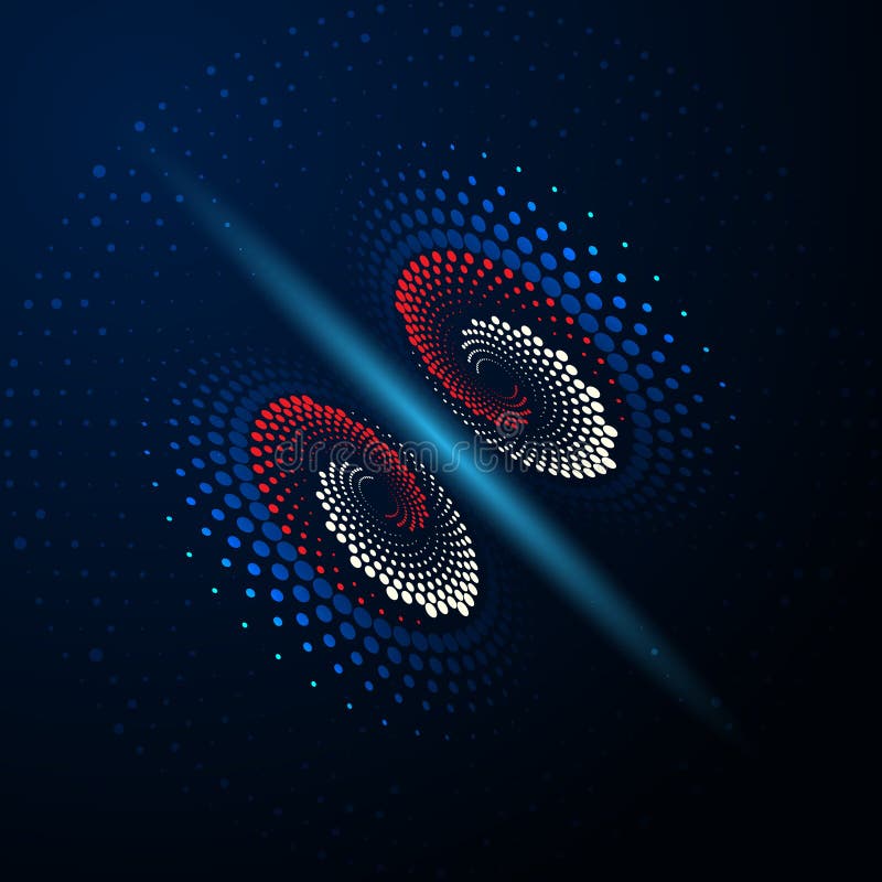 Two Galaxy Burst. Abstract Dotted Vector Background. Halftone Effect ...