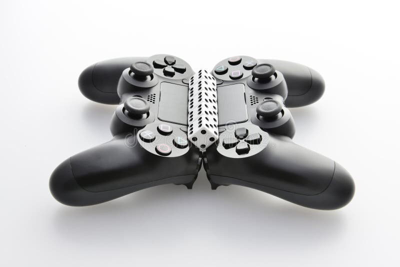 Two Game Pads with a Row of Black and White Dices Stock Image - Image ...
