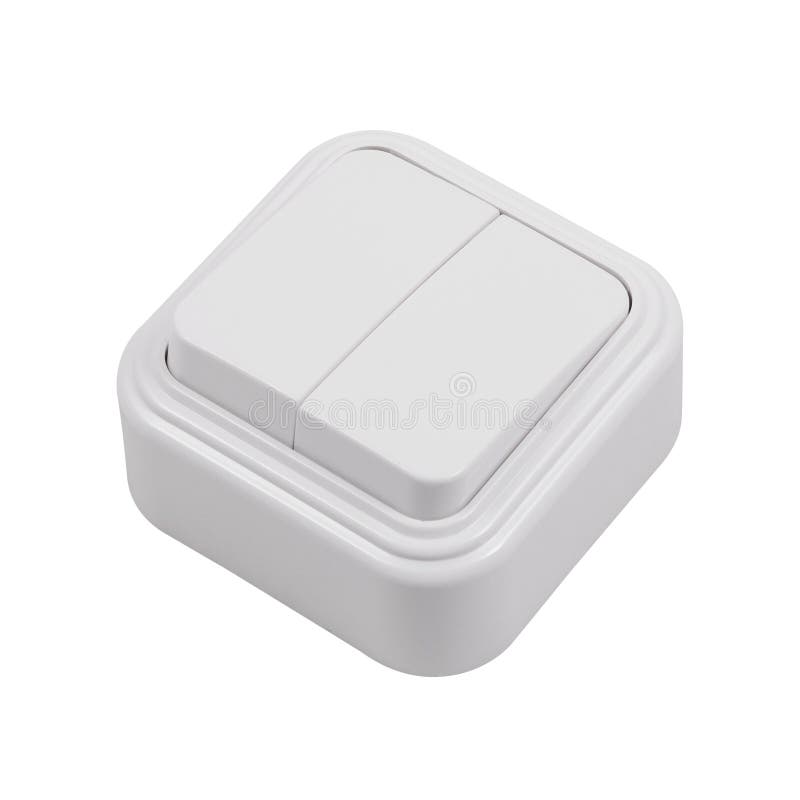 Light Switch on White Background Stock Photo - Image of contemporary ...