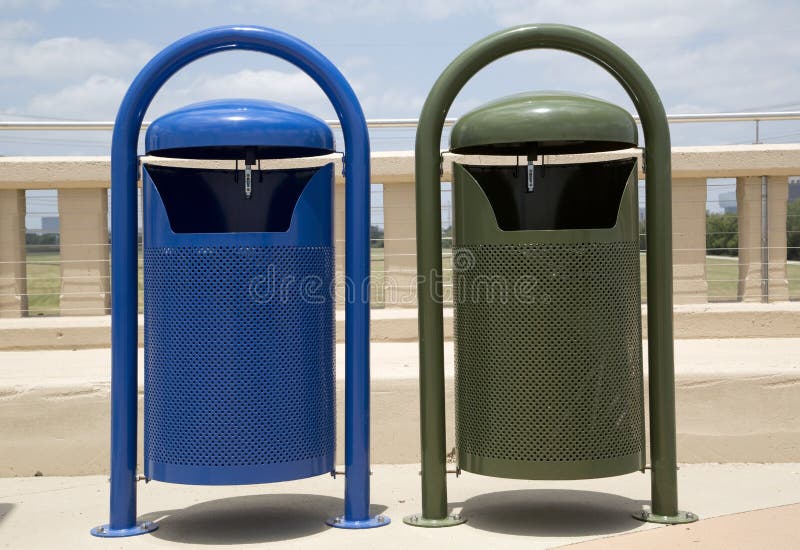 Garbage bins stock photo. Image of collection, recycling - 12707806