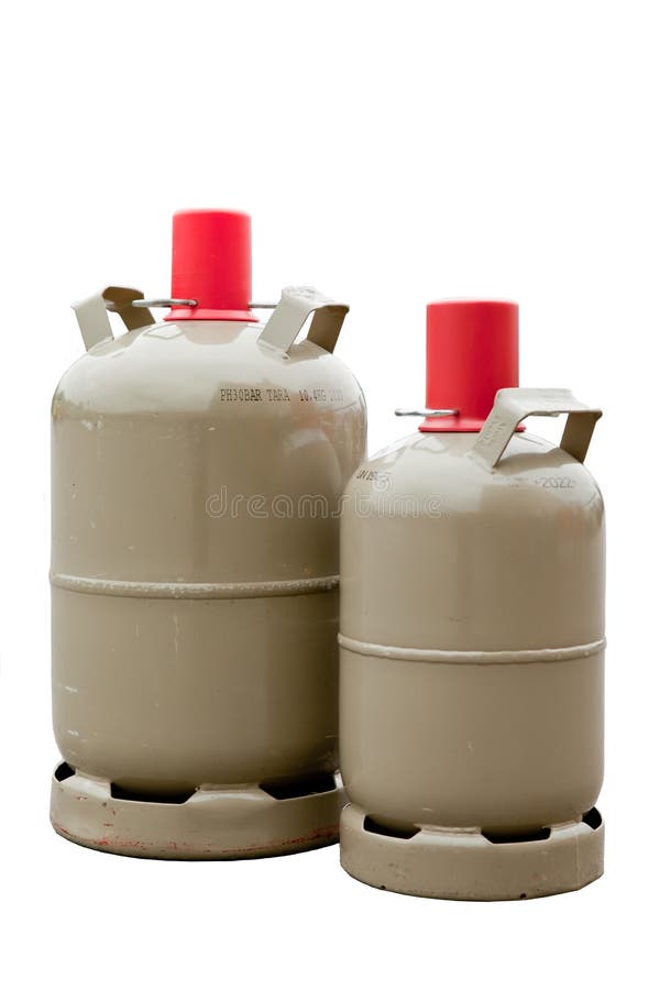 Two gas bottles stock photo. Image of metal, kitchen - 31675322