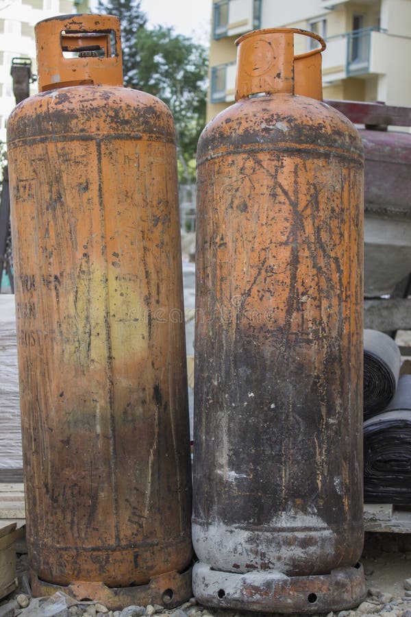 Two gas cylinders stock image. Image of butane, pressure - 31940641
