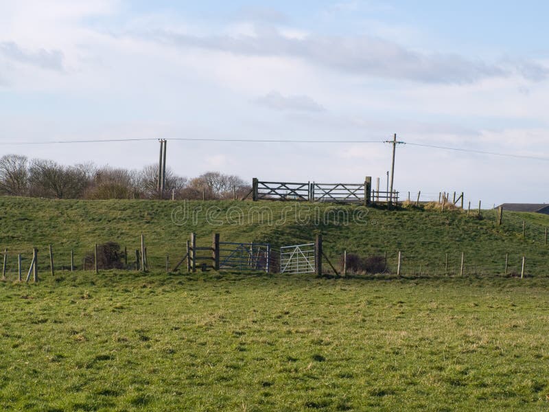 Farm Gates stock image. Image of hedgerow, enclosed, open - 34150409