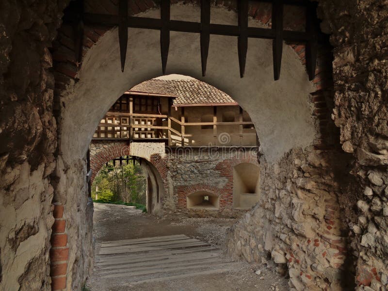 Two Gates of a Medieval Fortress Stock Image - Image of ancient ...