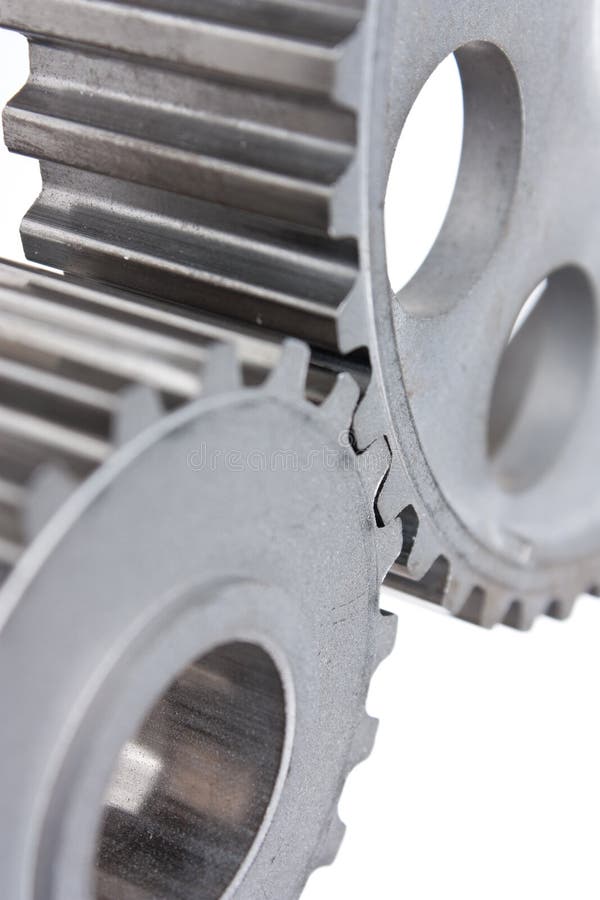 Two gear coupled stock image. Image of technology, gear - 124497605