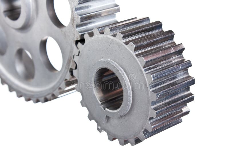 Two gear coupled stock photo. Image of engineering, details - 133129896