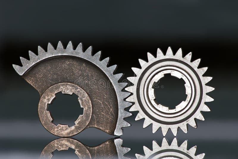Two gear wheels stock image. Image of machine, design - 24421637