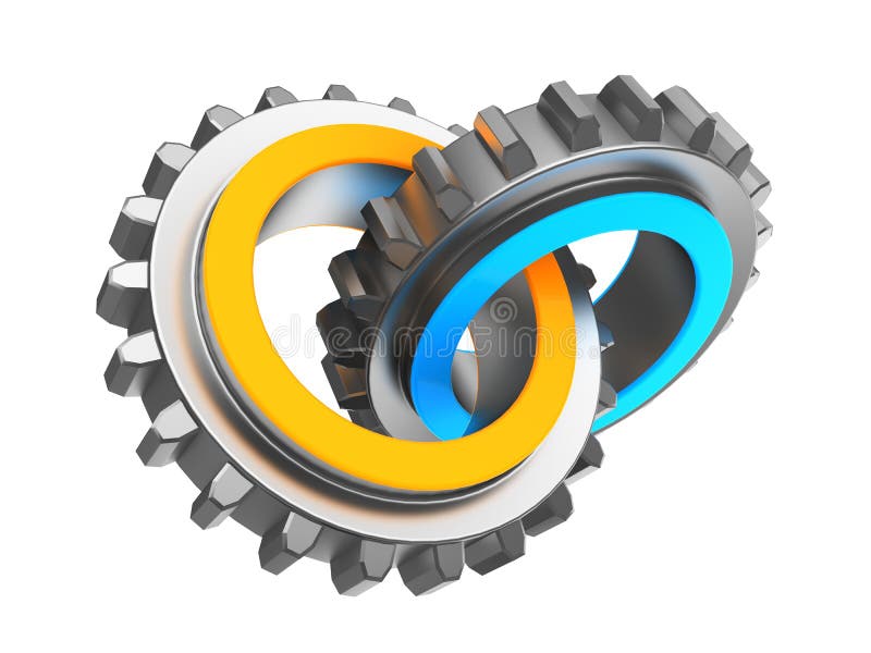 Two gear wheels stock illustration. Illustration of industry - 73635140