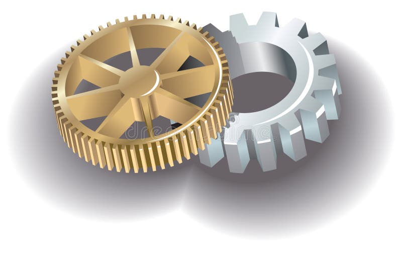 Two gears stock vector. Illustration of complex, shadow - 13300068