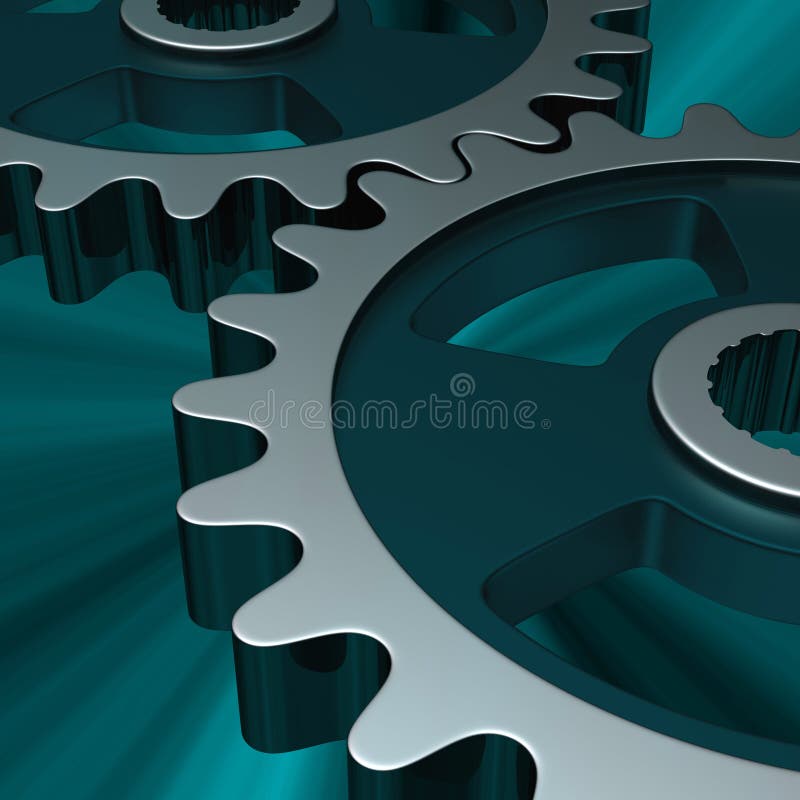 Connection Concept. 3d Gears. Stock Illustration - Illustration of cogs ...