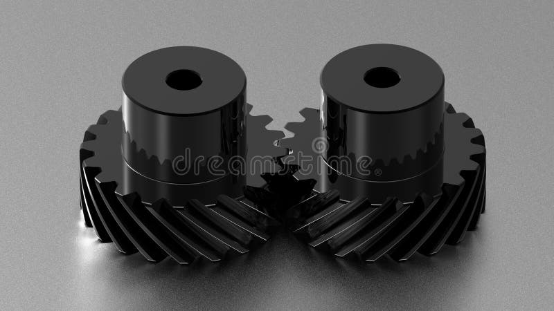 Two gears stock illustration. Illustration of turning - 21569029