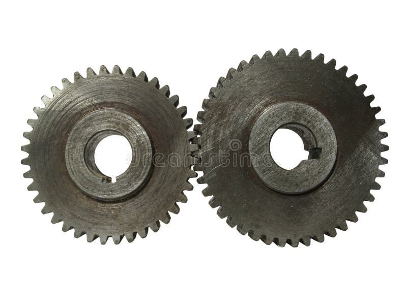 Two gears stock photo. Image of grey, isolated, mechanical - 8846412