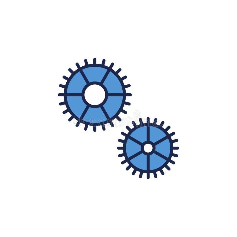 Two Gears or Cogs Blue Creative Concept Icon Stock Vector ...
