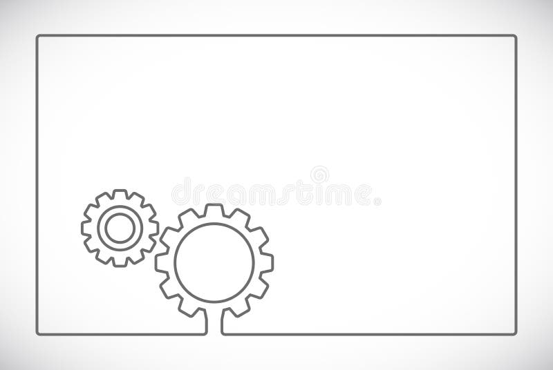 Gears Frame Industrial Technic Border Stock Illustration - Illustration ...