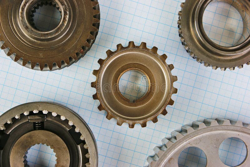 Two gears stock image. Image of interlock, industry - 142793263