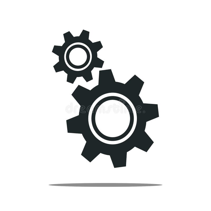 Two gears icon stock vector. Illustration of engine - 168647783