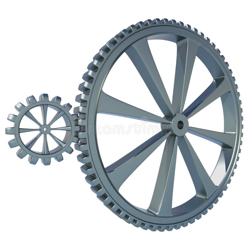 Big Gear with Small Gears stock illustration. Illustration of heavy ...