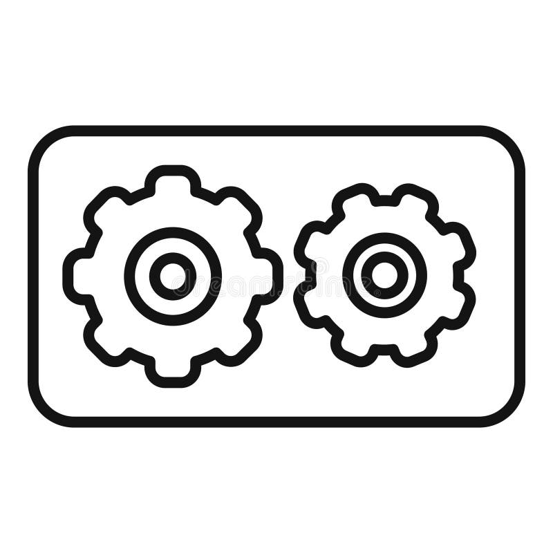 Two gears working together stock vector. Illustration of team - 320961050