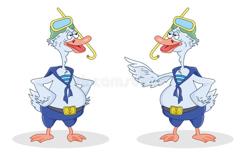 Two geese divers talk stock vector. Illustration of discuss - 26354813