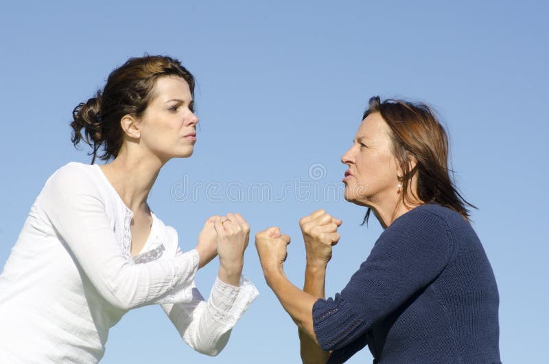 Two Generations in Conflict Stock Image - Image of disharmony ...