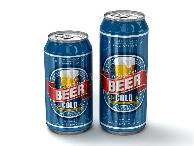 Two generic beer cans stock illustration. Illustration of copy - 26307155