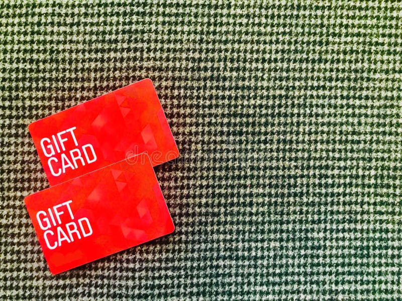 Two Red Gift Card on Houndstooth Background. Stock Photo - Image of ...