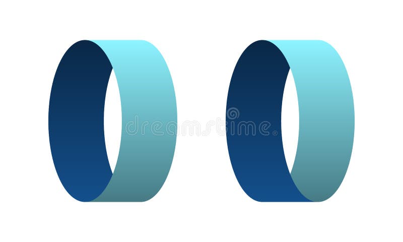 Two Geometry Figures As Logo or Icon. Impossible and Normal Circle ...