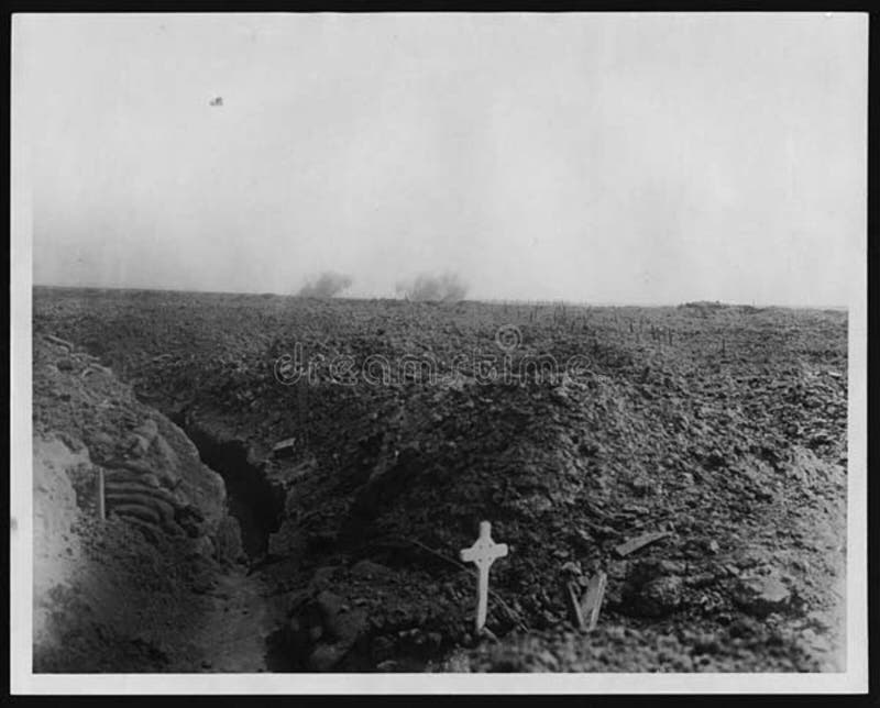 Two German Shells Bursting In Our Lines Picture. Image: 224184015