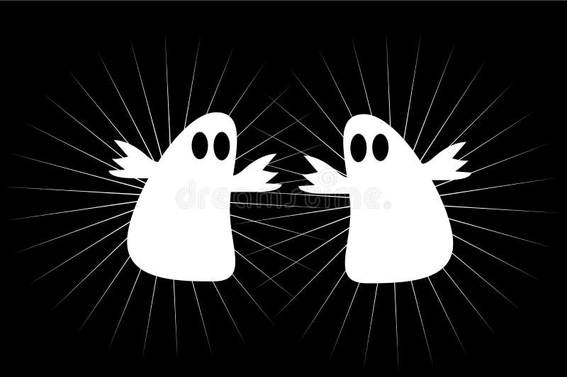 Two ghosts stock vector. Illustration of scary, symbol - 15985760