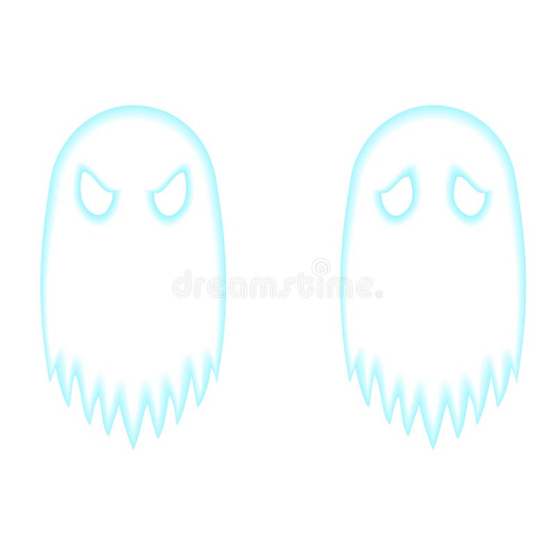 Two ghosts stock vector. Illustration of darkness, hallows - 15985760