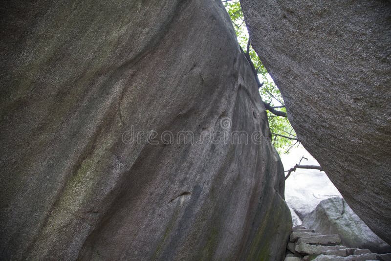 Two giant stones. stock photo. Image of rock, unique - 118133964