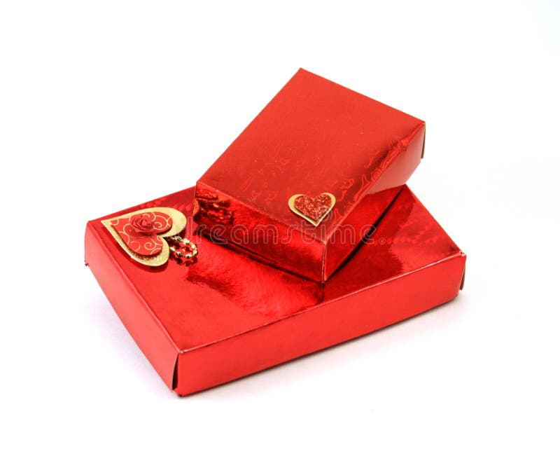 Two Gift Boxes stock photo. Image of gift, materials, metal - 7573712