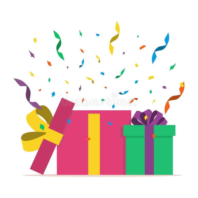 Confetti in Flat Style Isolated on White Background. Birthday Party ...